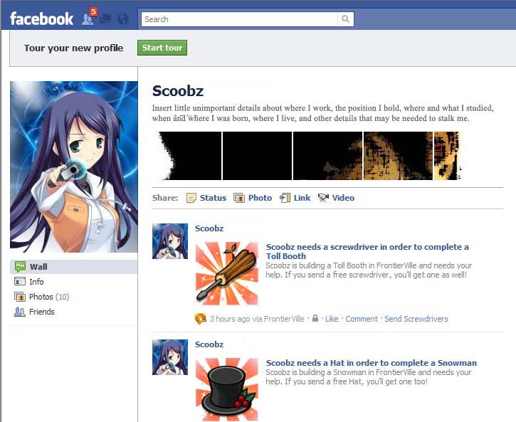 Doggy Thoughts: Fun with the new Facebook profile layout