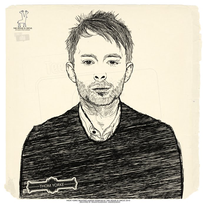 LIAM GALLAGHER - THOM YORKE DRAWING | THISISCIRCUS.ILLUSTRATIONS