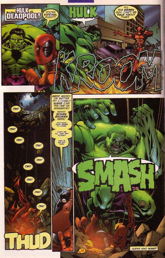 ComicPageOfTheWeekend: Hulk Vs. Deadpool! | G33K Life