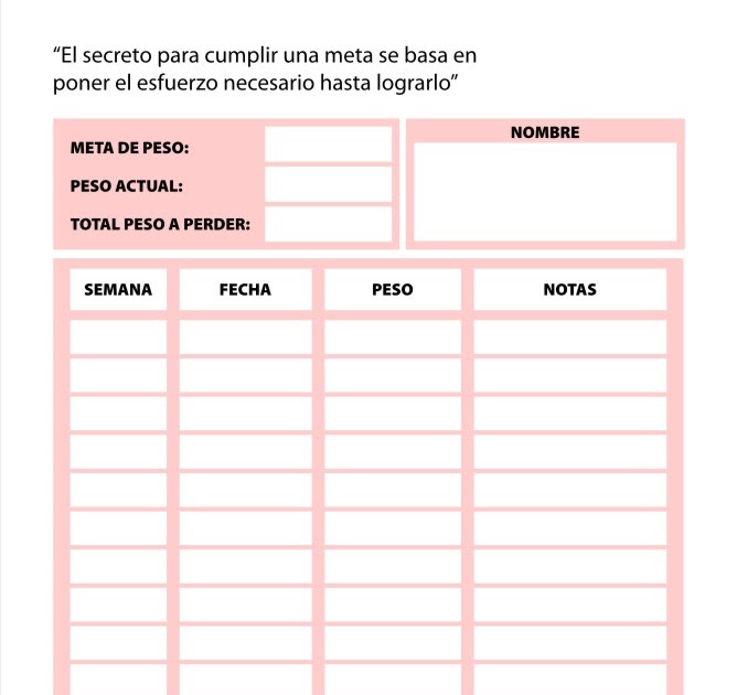 Ewell Ficticio Volverse loco tabla de control de peso para imprimir ...