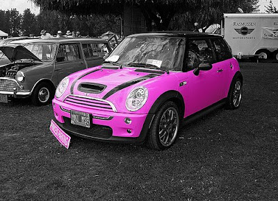 Planeta Automotivo: Fotos de Mini Cooper cor de Rosa