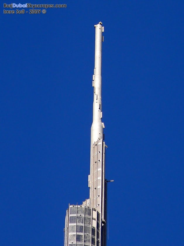 Dubai Constructions Update by Imre Solt: Burj Dubai spire and cladding ...