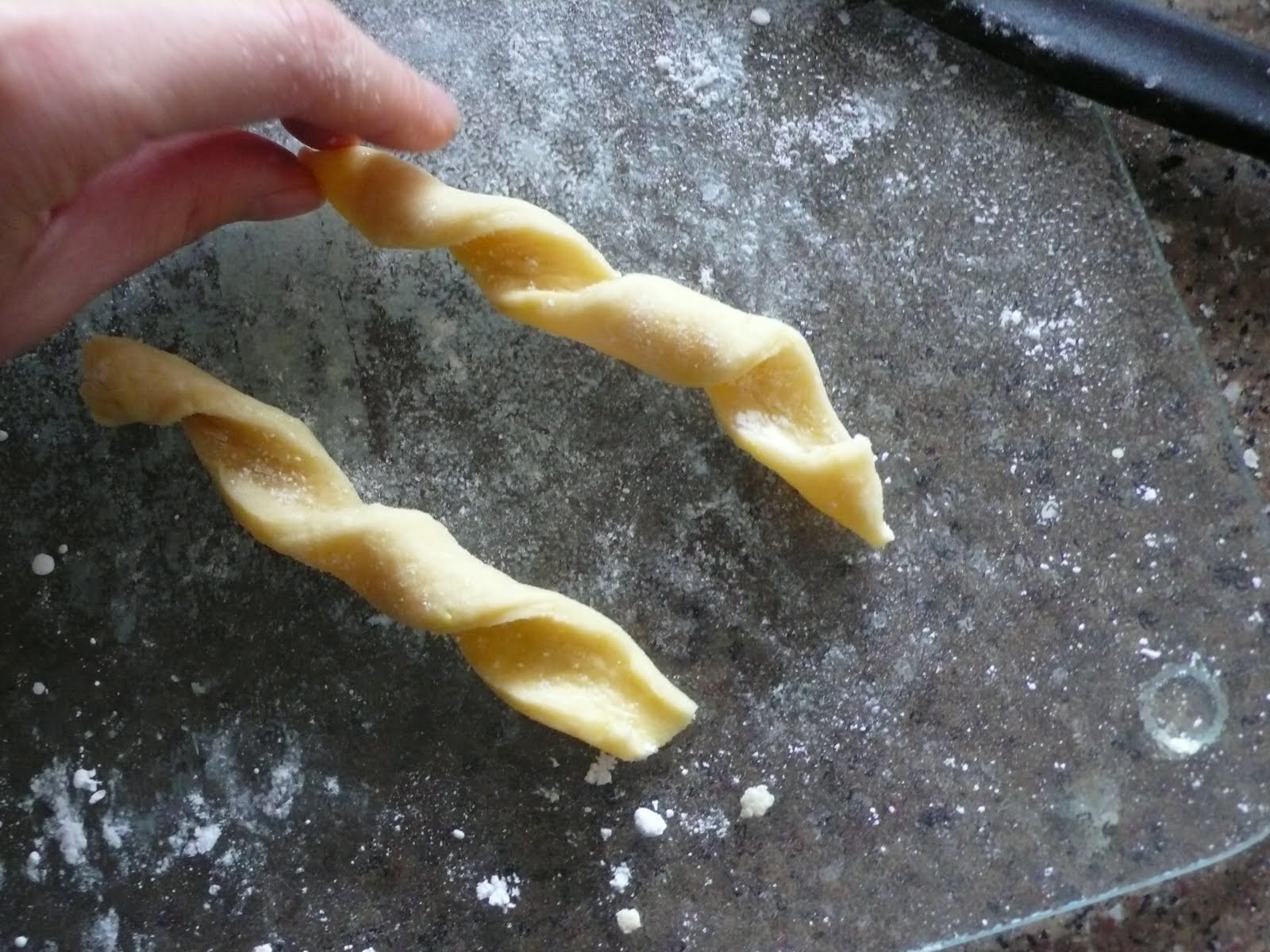 Food Endeavours of the Blue Apocalypse: Twisted strips made from excess ...