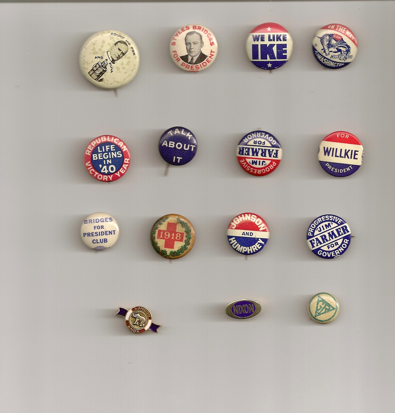 Madeline's Memories: Political Campaign Buttons