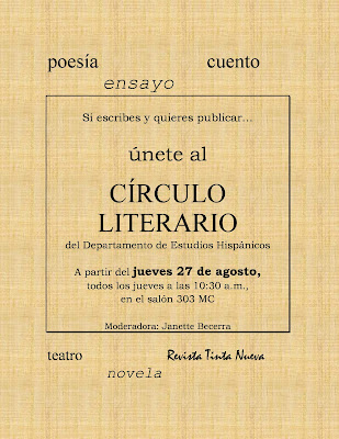 Actividades/Departamento de Estudios Hispánicos: Círculo Literario