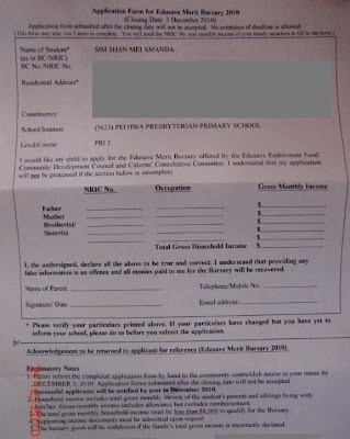 My Precious Babe.......: Edusave Merit Bursary