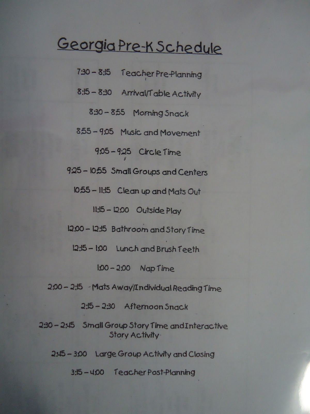 little illuminations: Picture Schedules in the Pre-K Classroom