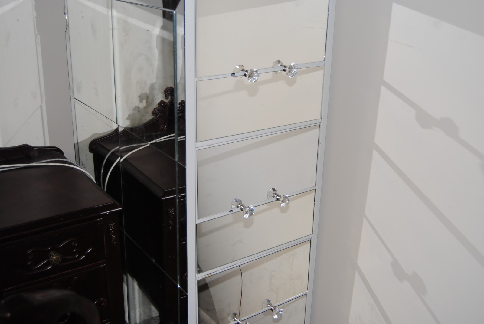 Mine Cost Less: Make Your Own Mirrored Furniture.....Part 1
