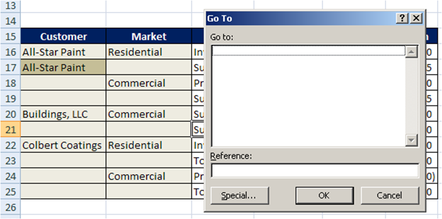 NextLevel Pricing: Excel Tips & Tricks: Using CTRL + G to fill in ...