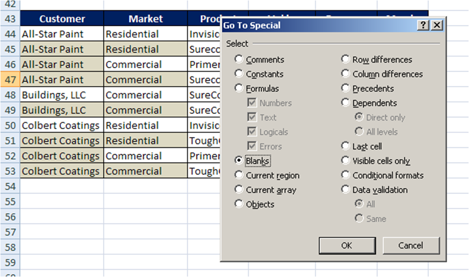 NextLevel Pricing Excel Tips Tricks Using CTRL G To Fill In PivotTable Export Blanks NextLevel Pricing Excel Tips Tricks Using CTRL G To Fill In PivotTable Export Blanks
