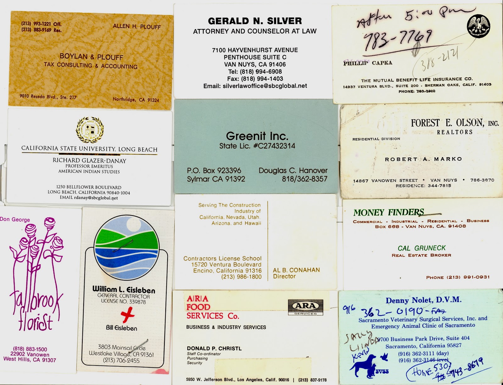 The Museum of the San Fernando Valley: COLLECTION OF VINTAGE BUSINESS ...