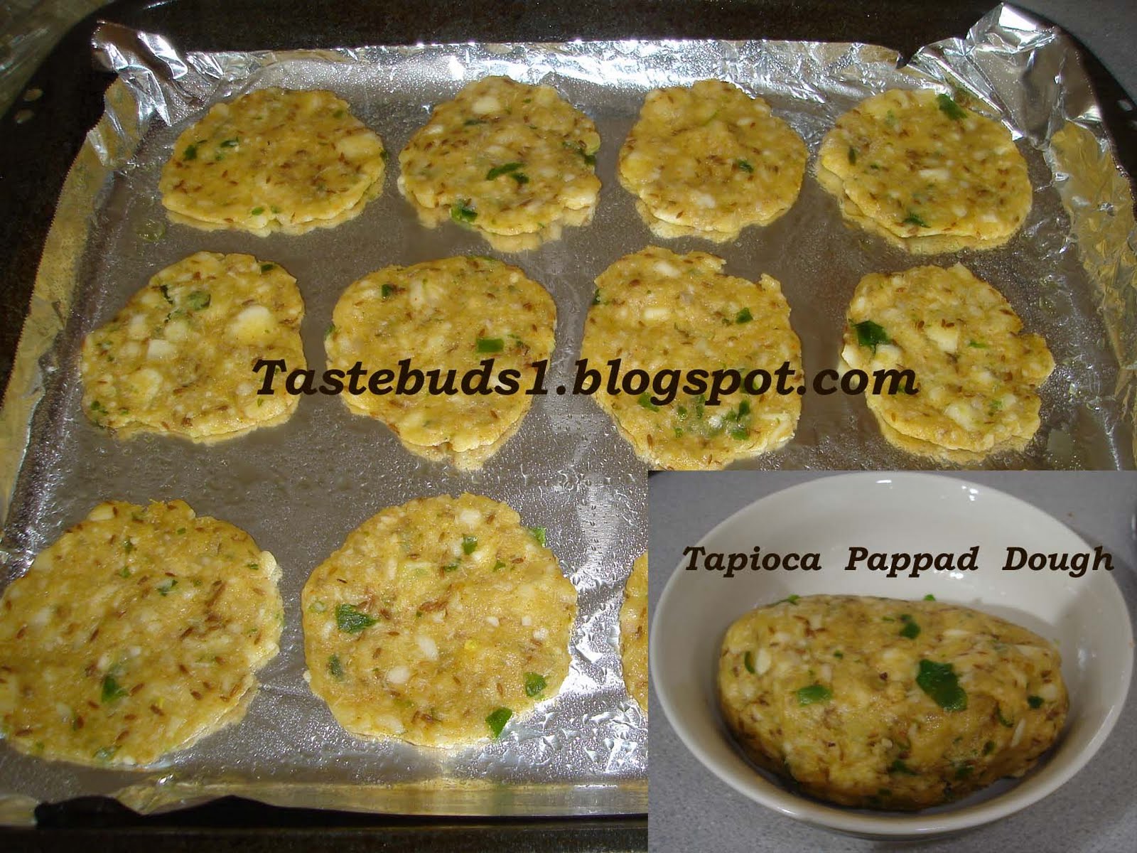 Taste Buds: Cheeni (Kappa) Pappadam / Tapioca Pappad