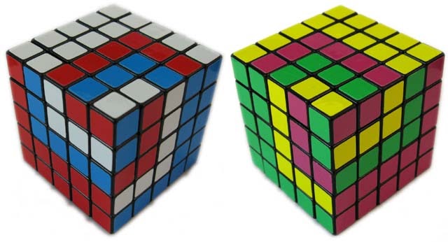 Puzzle Cube Patterns: 5x5 Interlaced Spirals