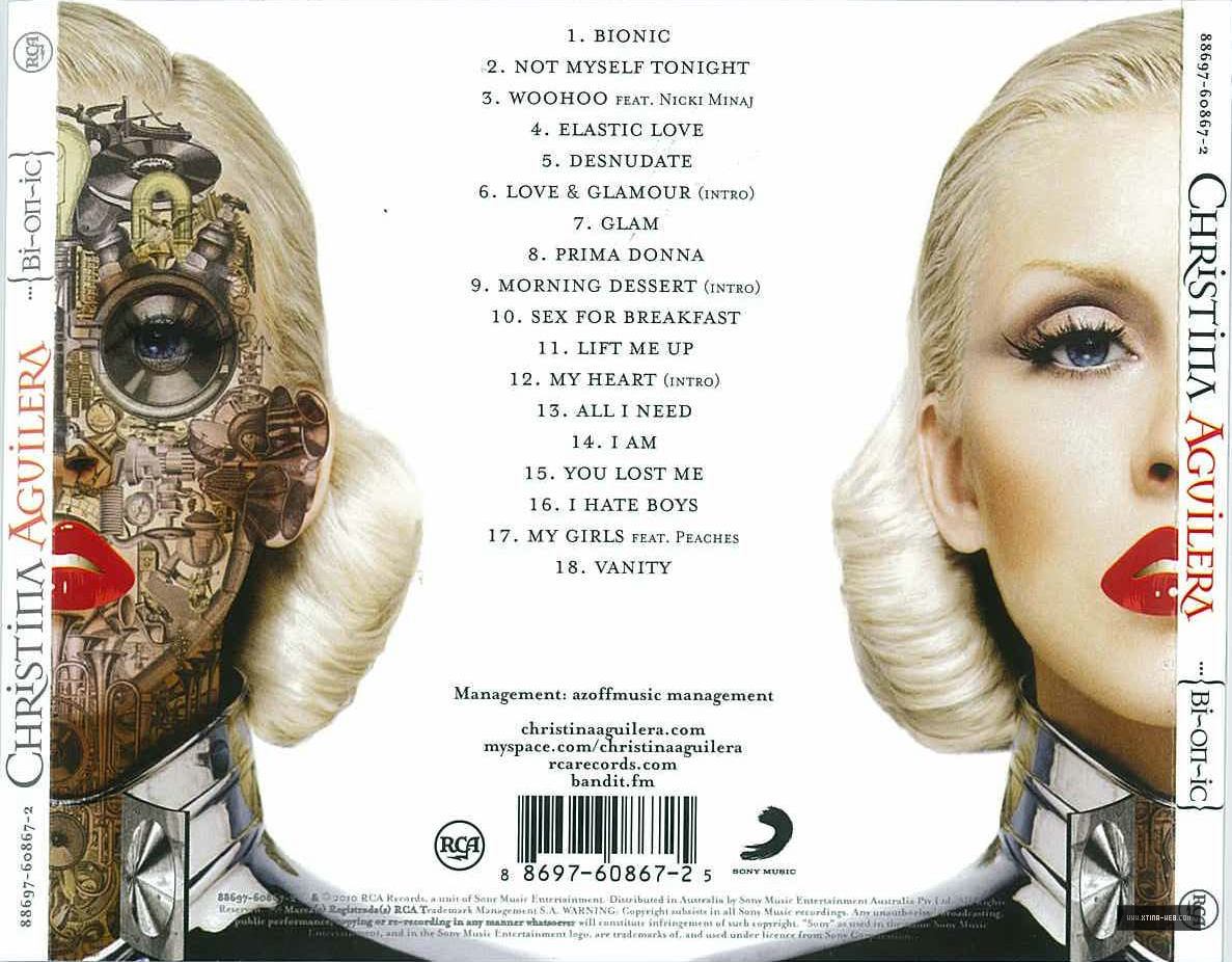 POPDEMIA: Capa completa do CD "BIONIC" da Xtina