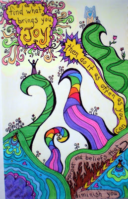 Divinity Withinity - art, creativity, fun: Joy drawing - with colour!