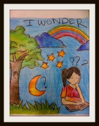 English is fun: My students' illustration of I Wonder by Jeannie Kirby