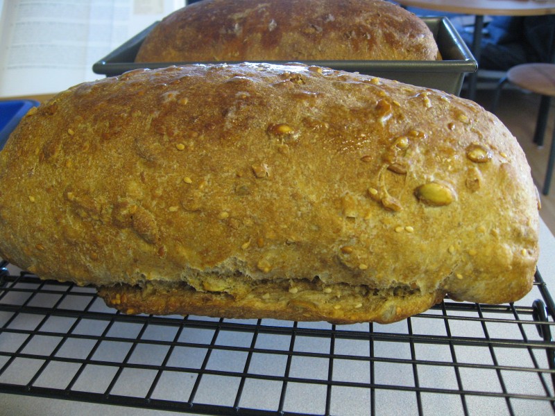 For the loaf of bread: Transitional German-Style Many Seed Bread