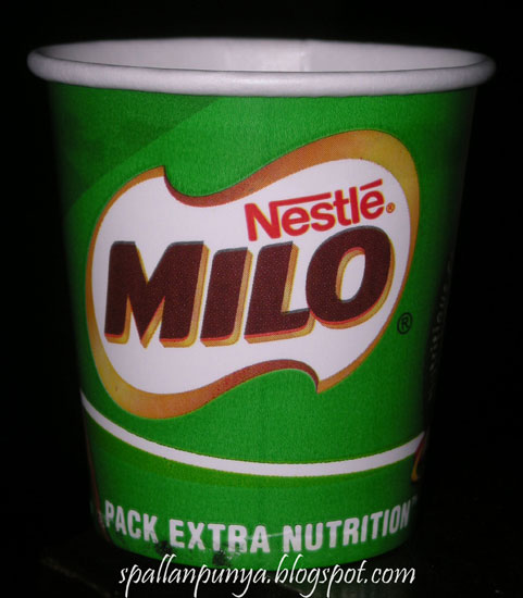 ...dah masuk kotak: Paper Cup Milo..