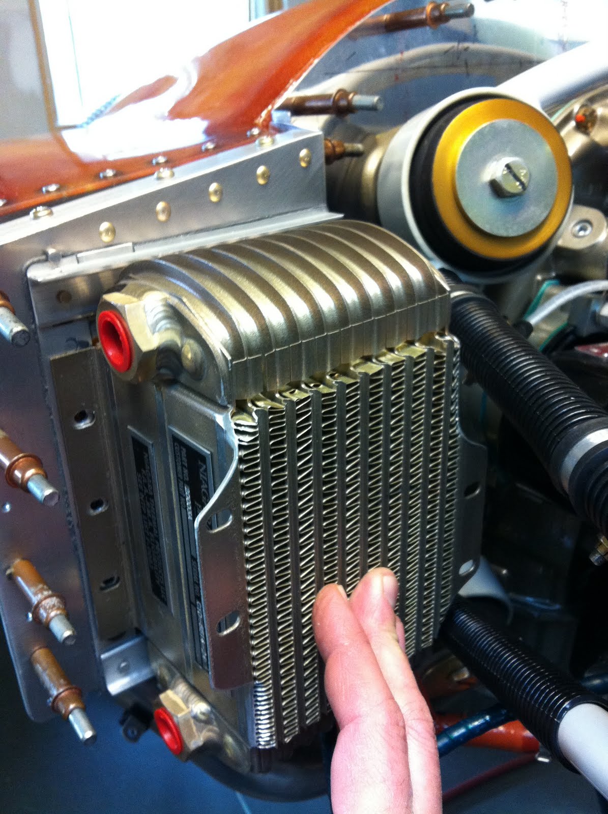 Welcome to JT's RV8 Aircraft Factory!: Oil Cooler Attachment