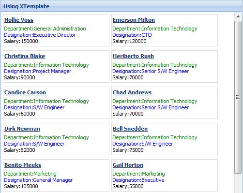 Sharing Experiences: How to Use GXT XTemplate with ListView