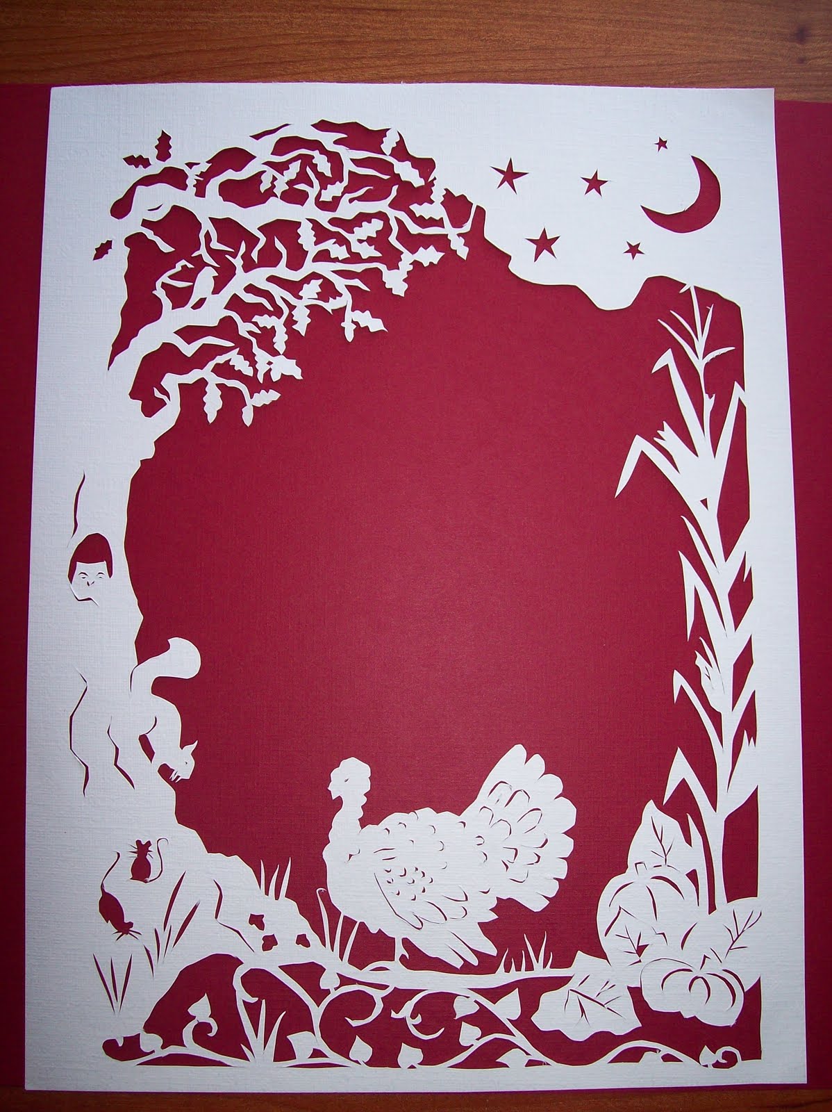 Wandering the Oak Forest: Silhouettes and Paper Cutting