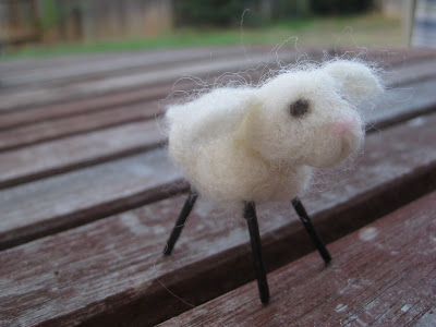 april's craft nest: wool lamb
