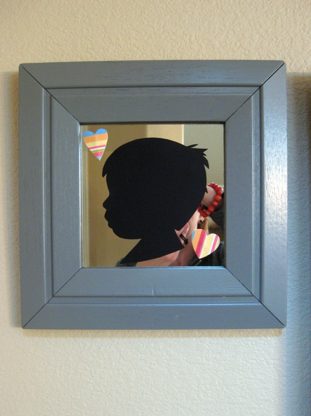 april's craft nest: easy valentine's day mirror "decal"