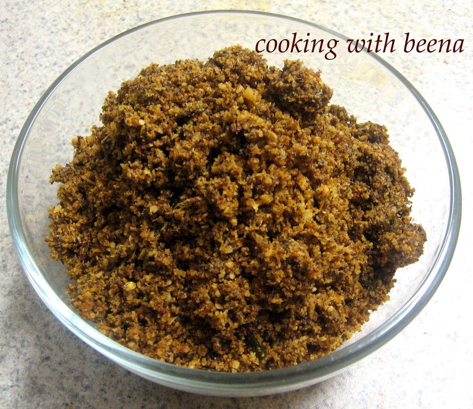 Cooking with Beena: Dry Coconut Chutney (Chammanthi Podi)