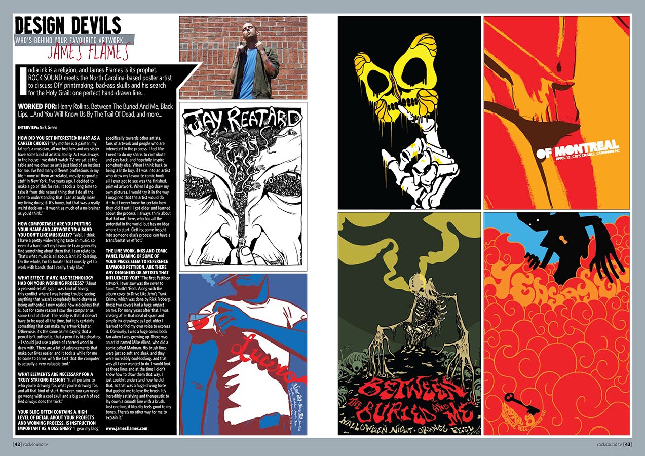 INSIDE THE ROCK POSTER FRAME BLOG: James Flames Interviewed in Rock ...