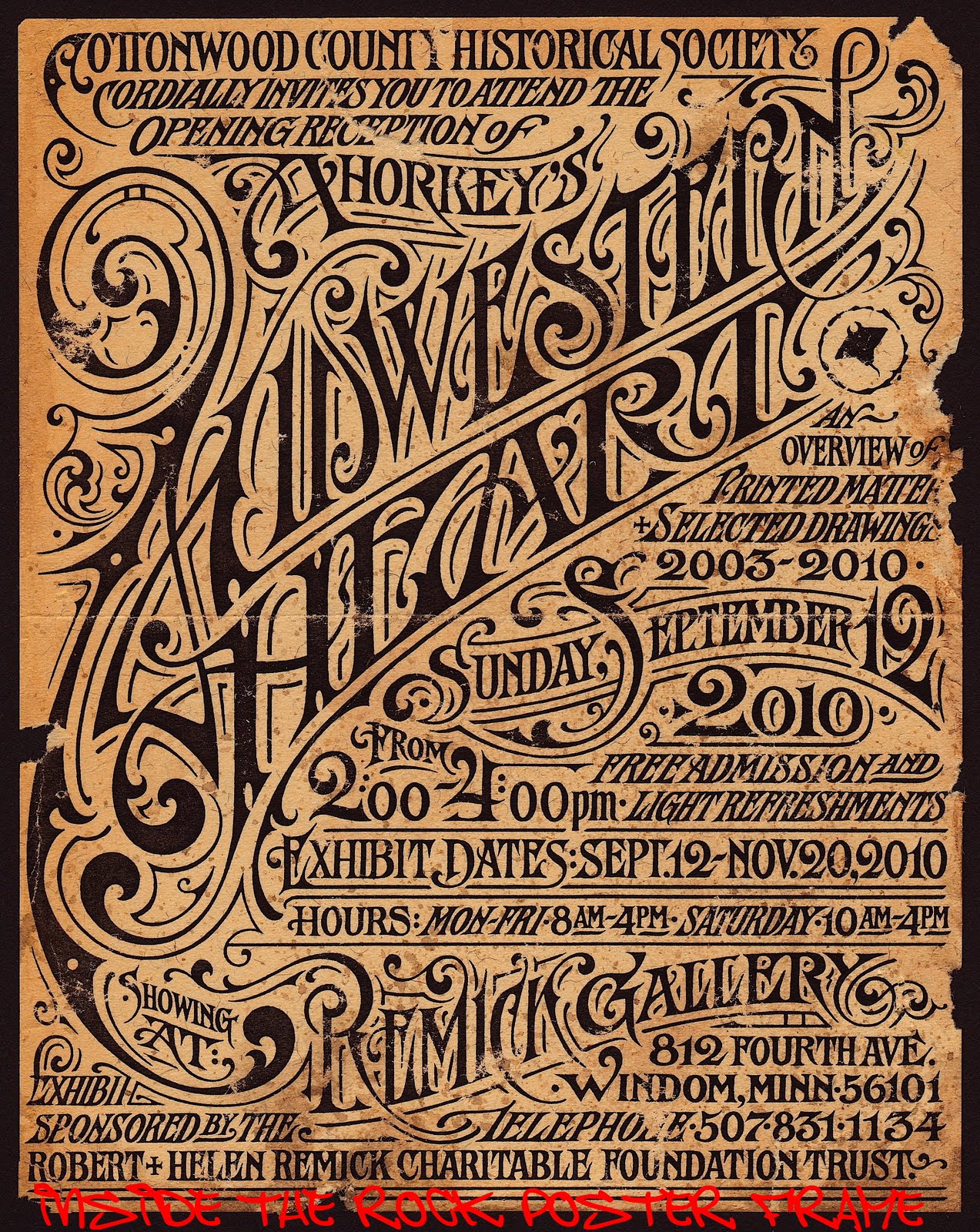 Midwestern Heart Poster | Tipografías antiguas, Inspiración tipografía ...