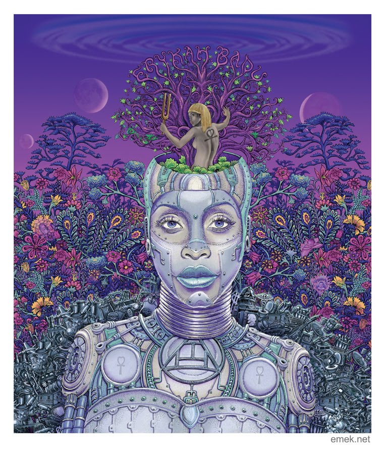 INSIDE THE ROCK POSTER FRAME BLOG: Emek Erykah Badu Art Print on sale info