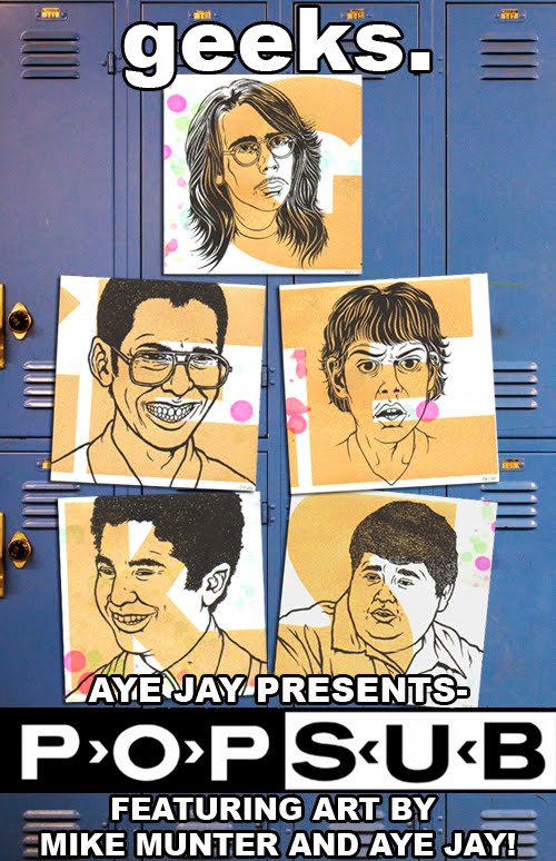 INSIDE THE ROCK POSTER FRAME BLOG: Pop Sub Vol. 3 GEEKS from AYE JAY ...