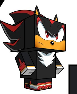 Shadow (Sonic the Hedgehog)| Free papercraft pattern, All papercraft's here