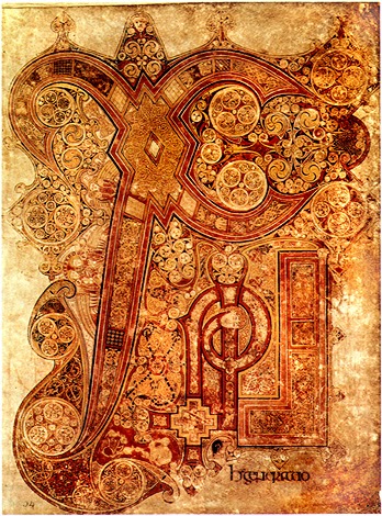Art & Culture: 104: Chi-rho-iota Page Book of Kells