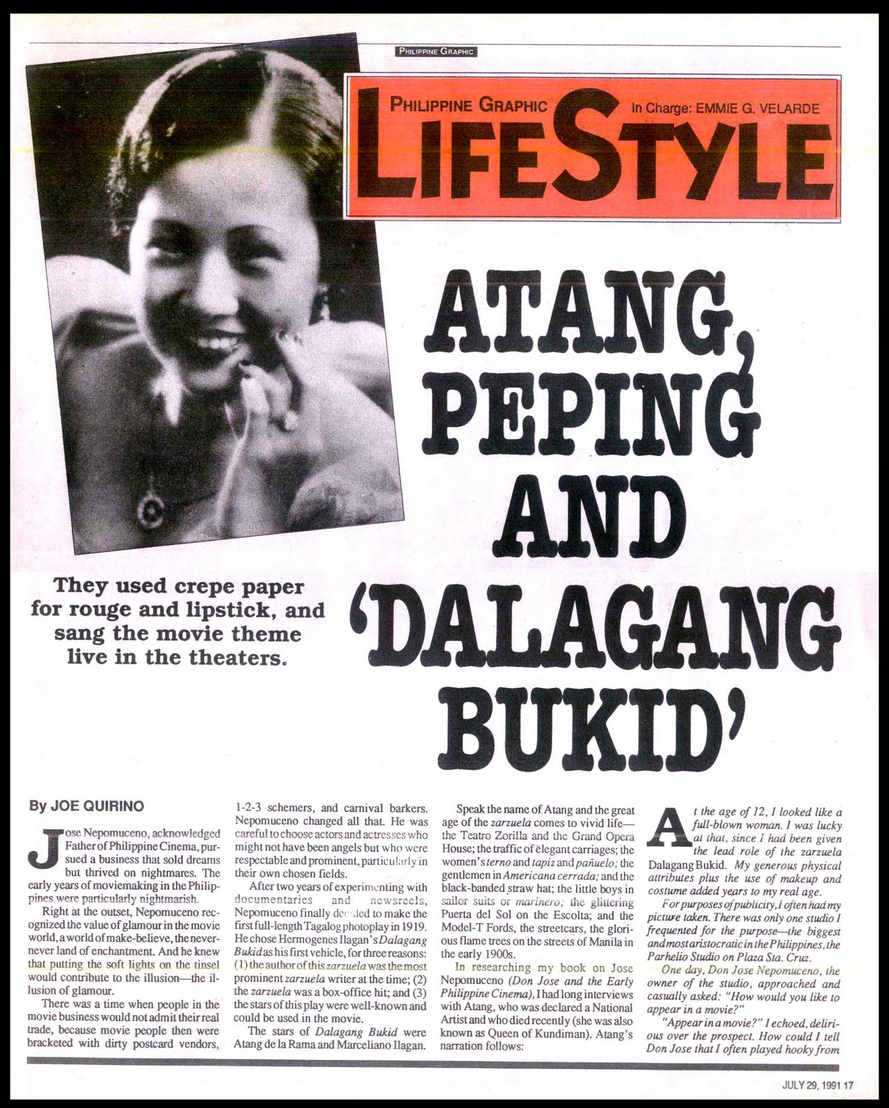 PELIKULA, ATBP.: ATANG, PEPING AND DALAGANG BUKID