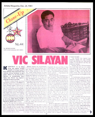 PELIKULA, ATBP.: VIC SILAYAN