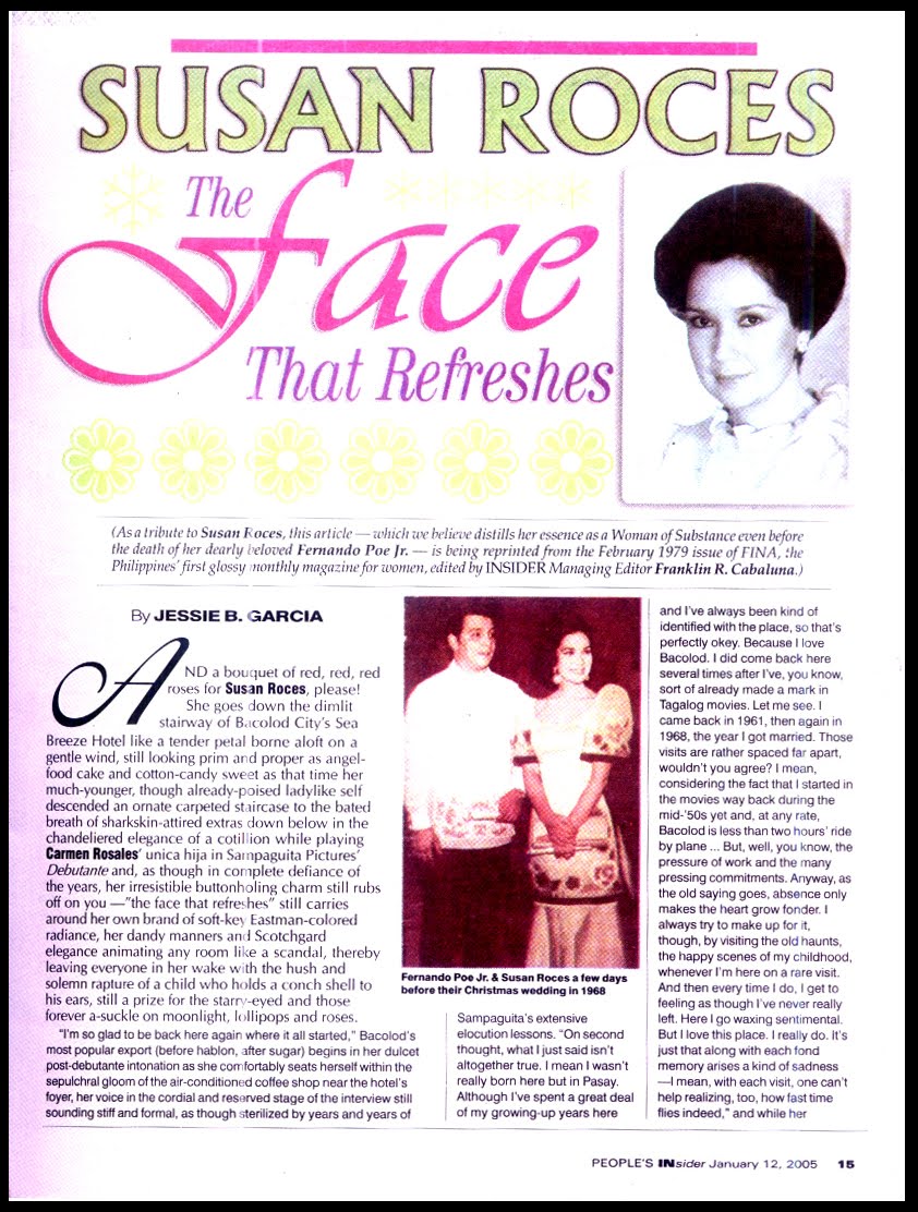 SUSAN ROCES: SUSAN ROCES: THE FACE THAT REFRESHES (Part 1)