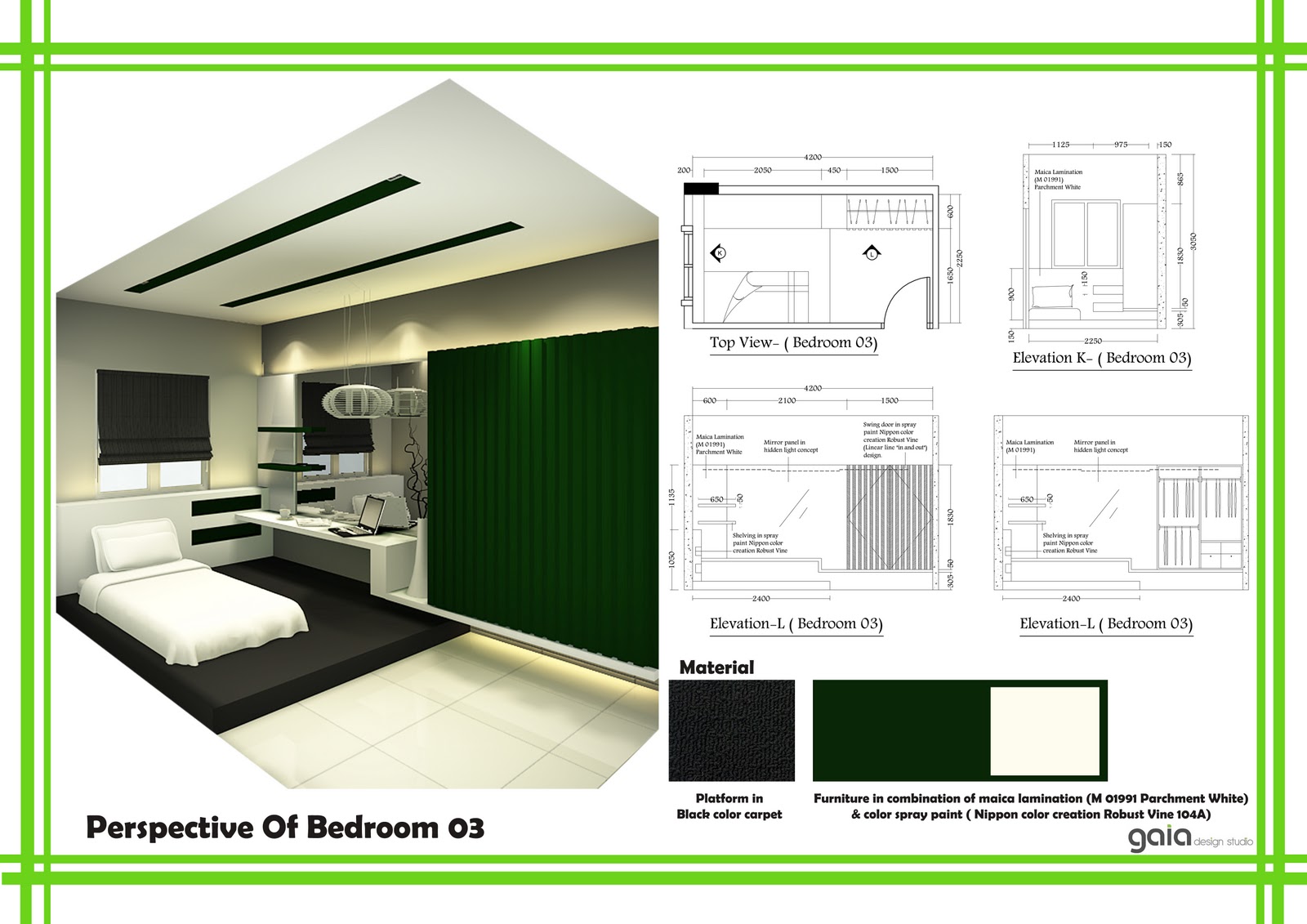 GAIA DESIGN STUDIO: Design Proposal in 3D drawing for Showroom