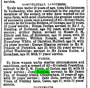 Dolman Family History: 19th Century Newspapers 1892 - 1893 (Bristol)