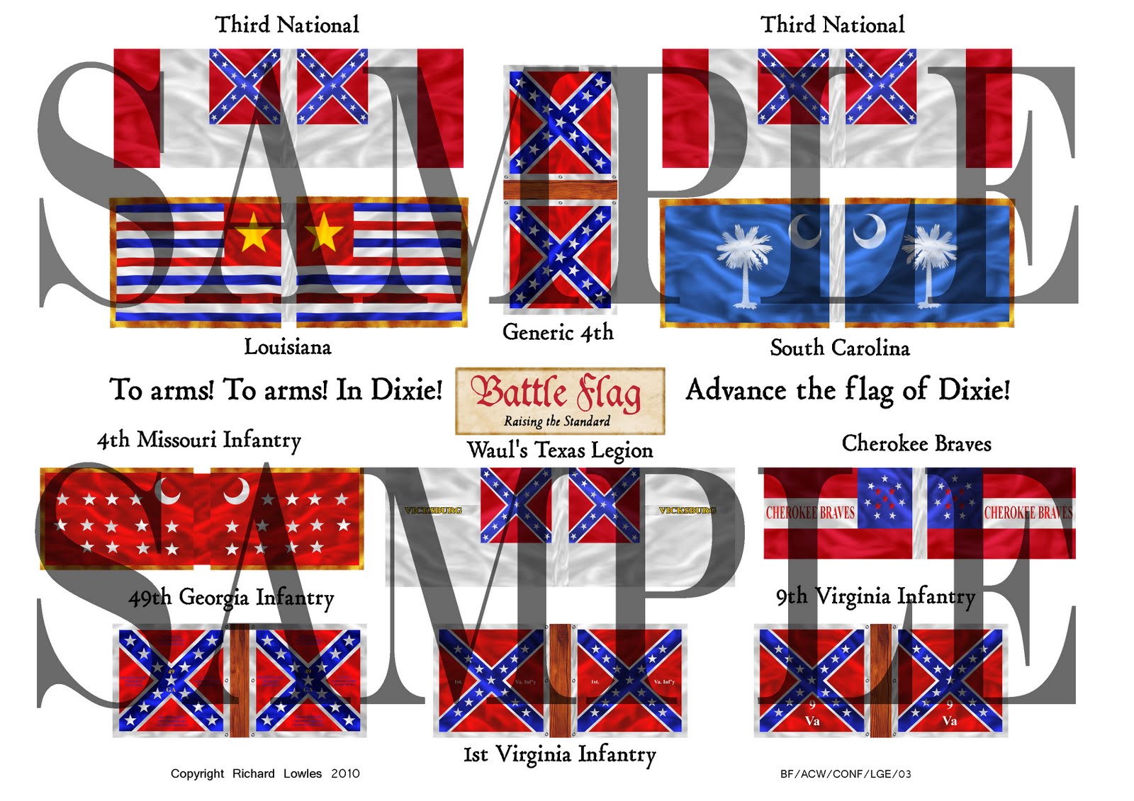 Battle Flag Release American Civil War Confederate Flags in 54mm, 28mm ...