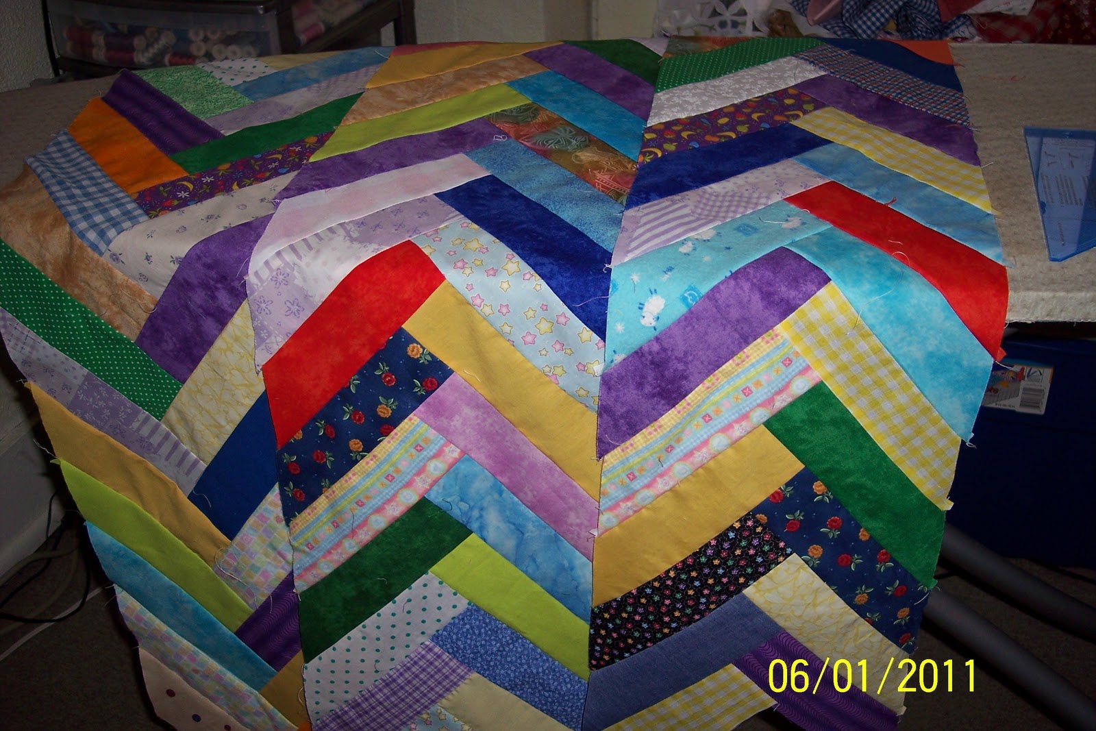 grannys blooms 9: French Braid Quilt