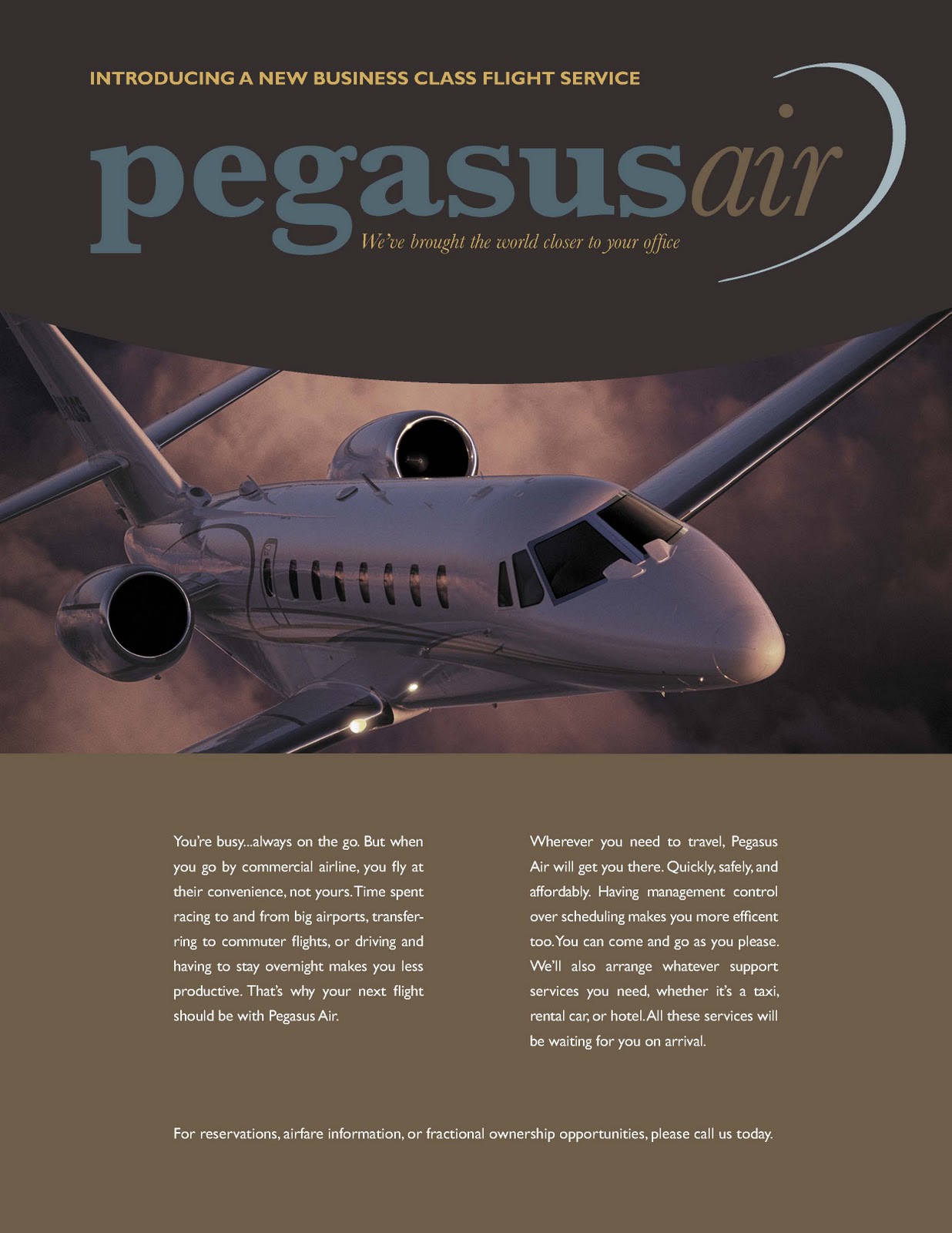 Design: Airline Brochure-Front