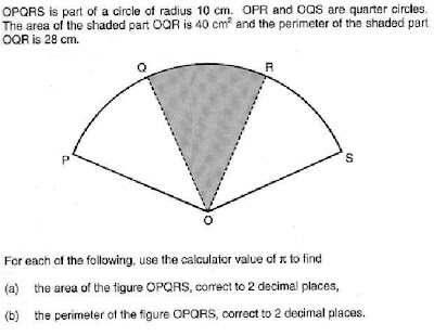 PSLE Maths: PSLE 2009 Circle Question