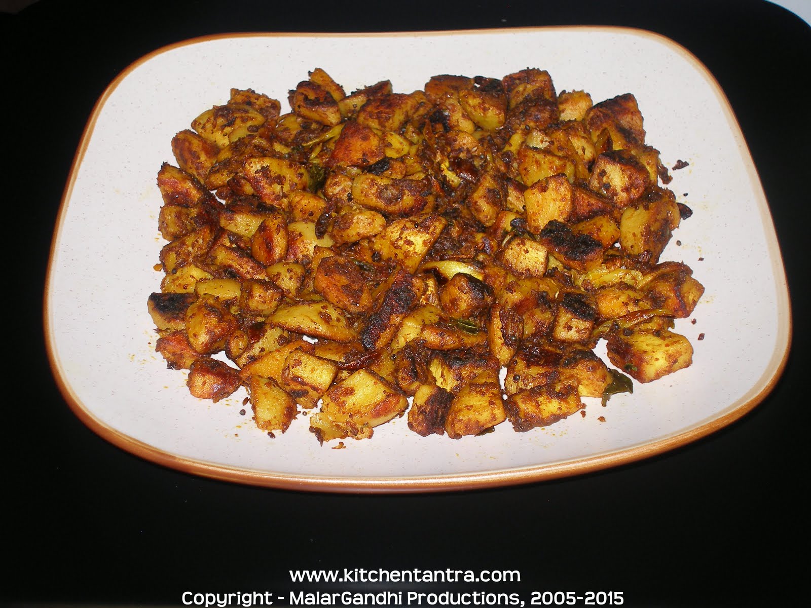 Arbi Subzi / Sembu Roast / Taro Roots Fry | Kitchen Tantra