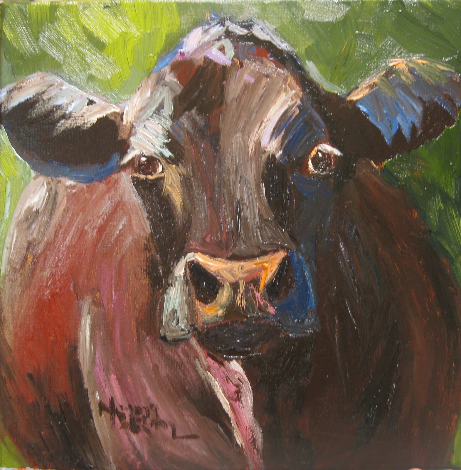 Angus cow | Cow art, Art, Cow painting