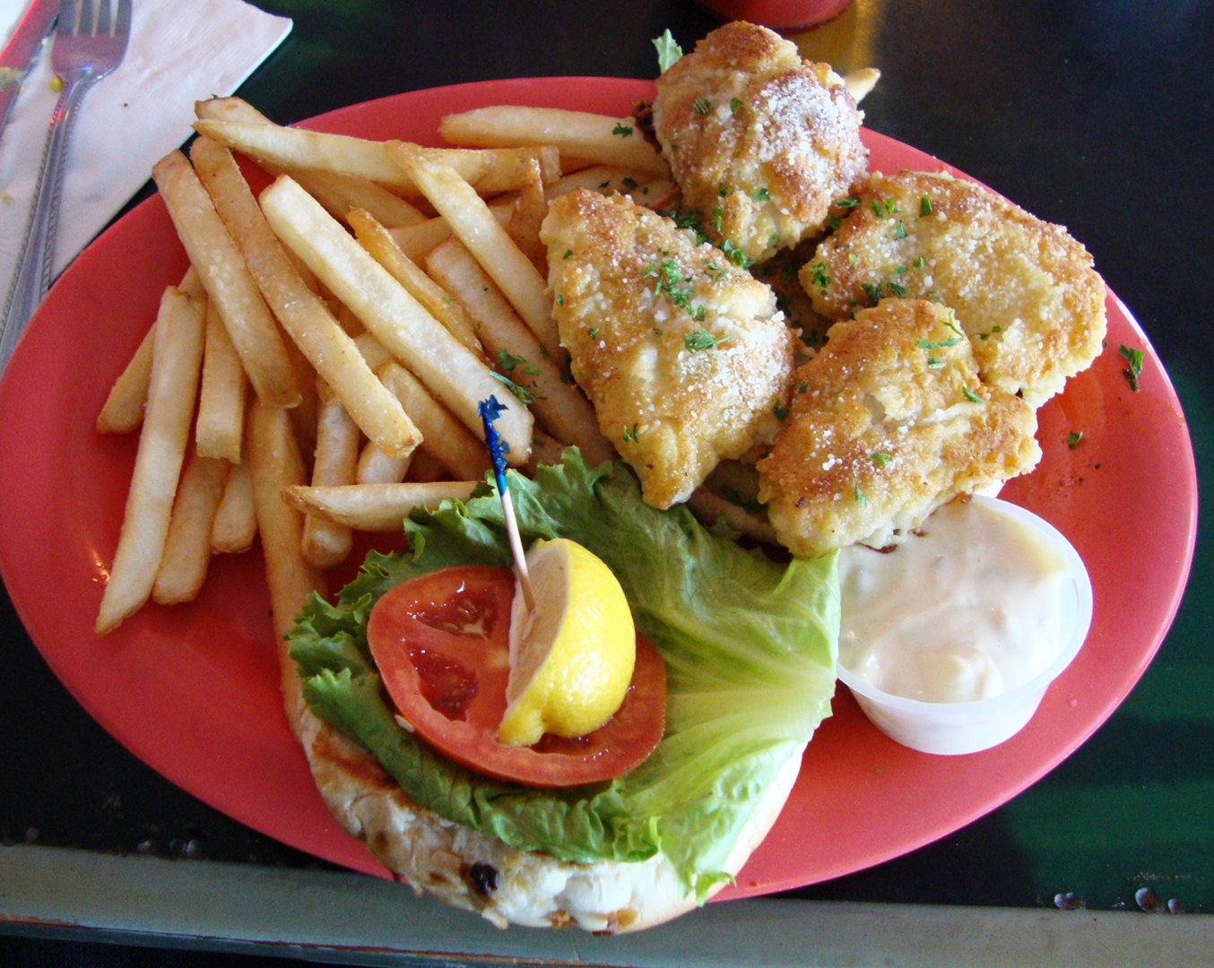 Grouper Fish Fillet Sandwich