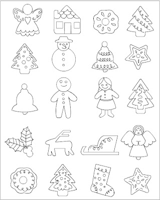 Nicole's Free Coloring Pages: Christmas cookies * coloring page & recipe