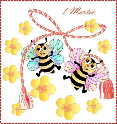 Nicole's Free Coloring Pages: 1 Martie Martisor * Coloring greeting card