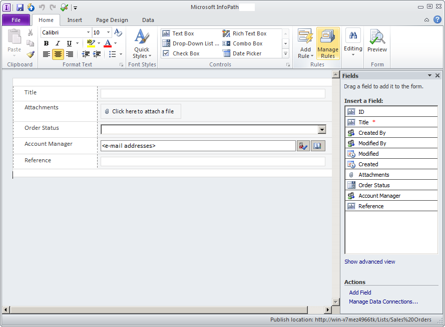 InfoPath 2010 and SharePoint 2010 - Part 1