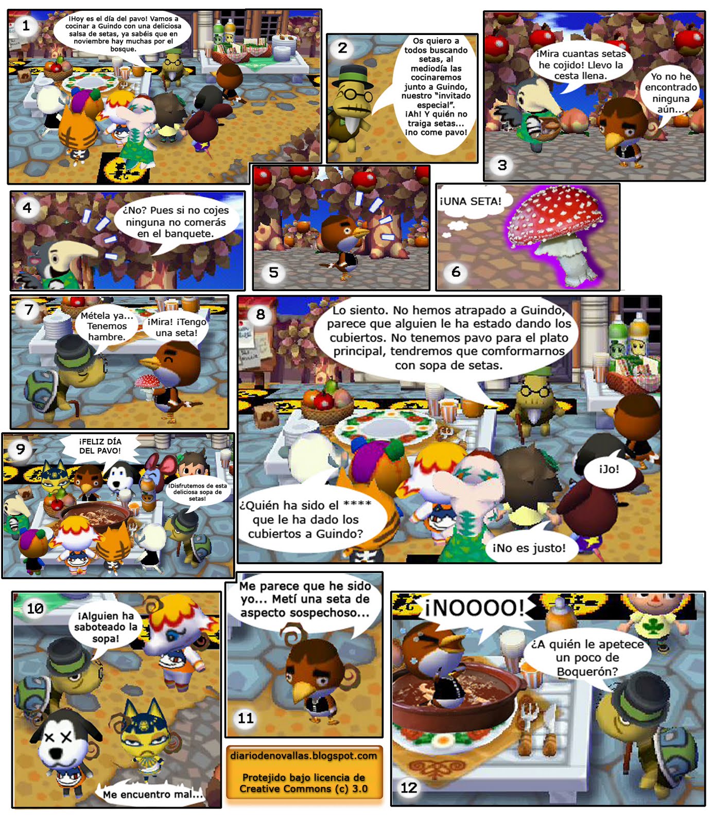 Diario de Novallas: Cómic de Noviembre - ¡Día del pavo!